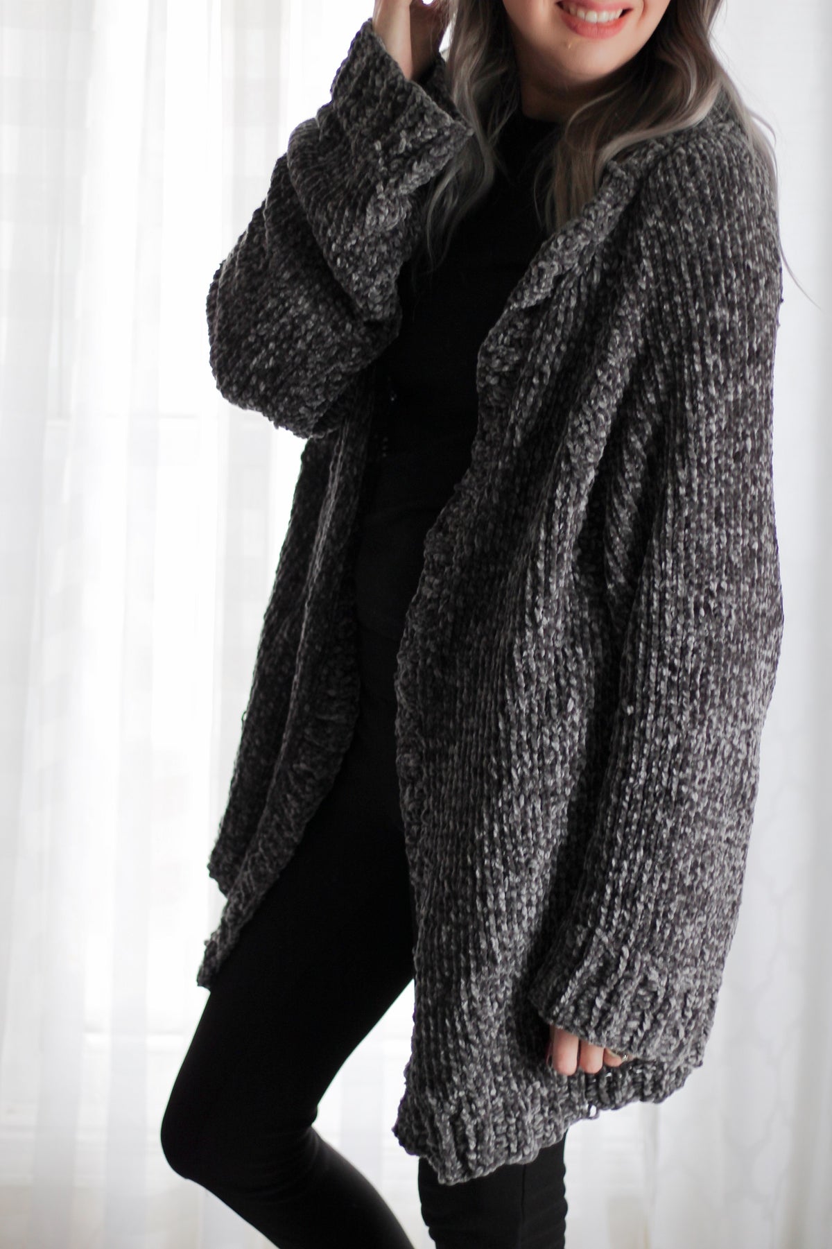 Knit Kit - Easy Vel-Lux Cardigan – Lion Brand Yarn
