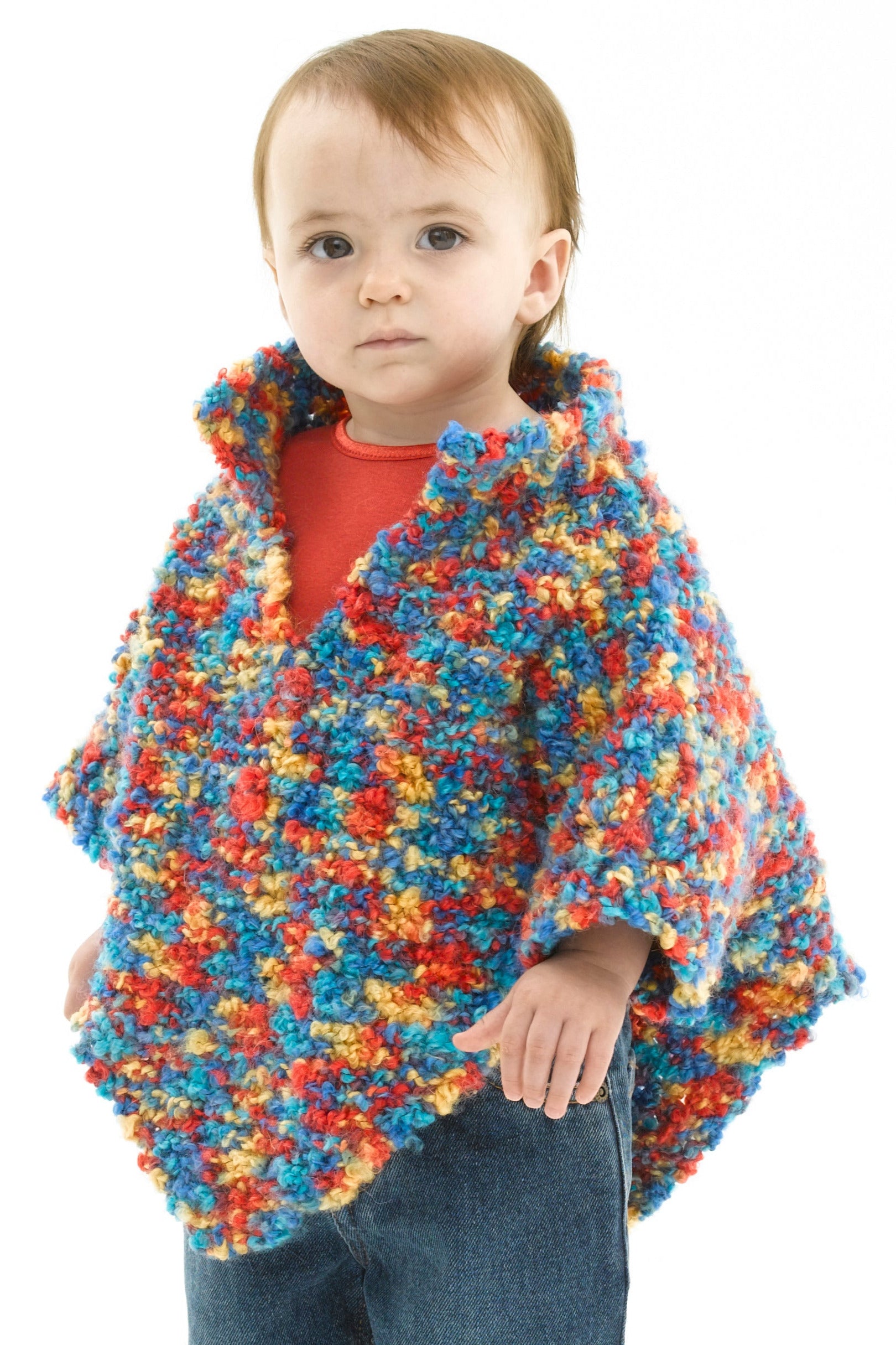 Free Knitting Pattern - Knitted Baby Poncho – Lion Brand Yarn
