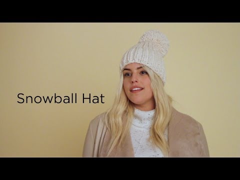 Snowball Hat (Knit) – Lion Brand Yarn