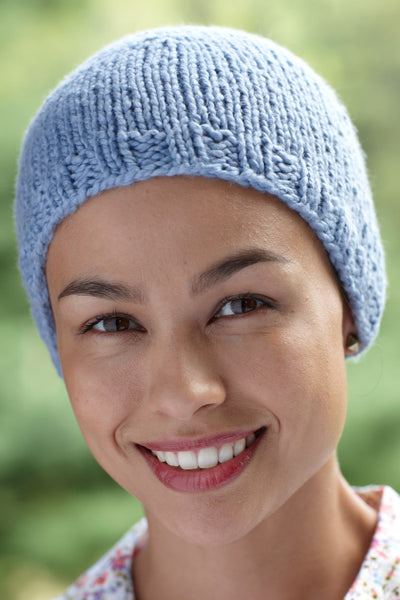 Serene Blue Hat Pattern (Knit) – Lion Brand Yarn