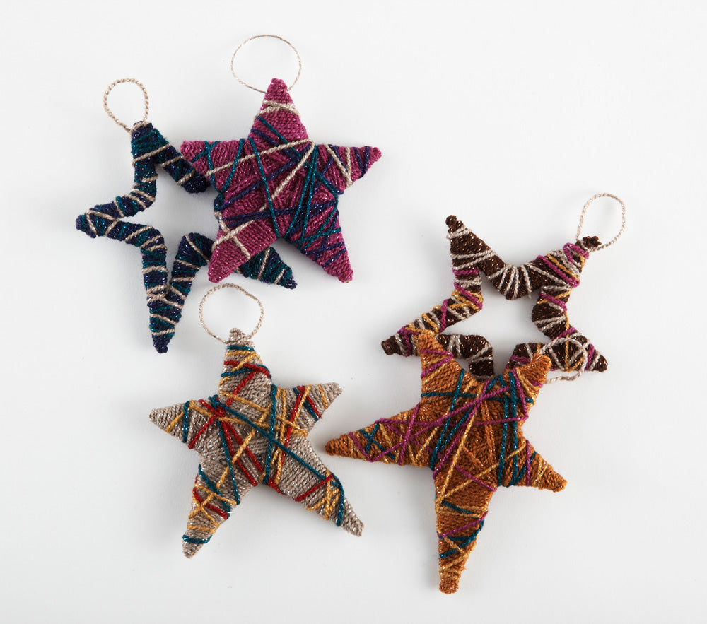 Wrapped Star Ornaments Pattern (Crafts) – Lion Brand Yarn