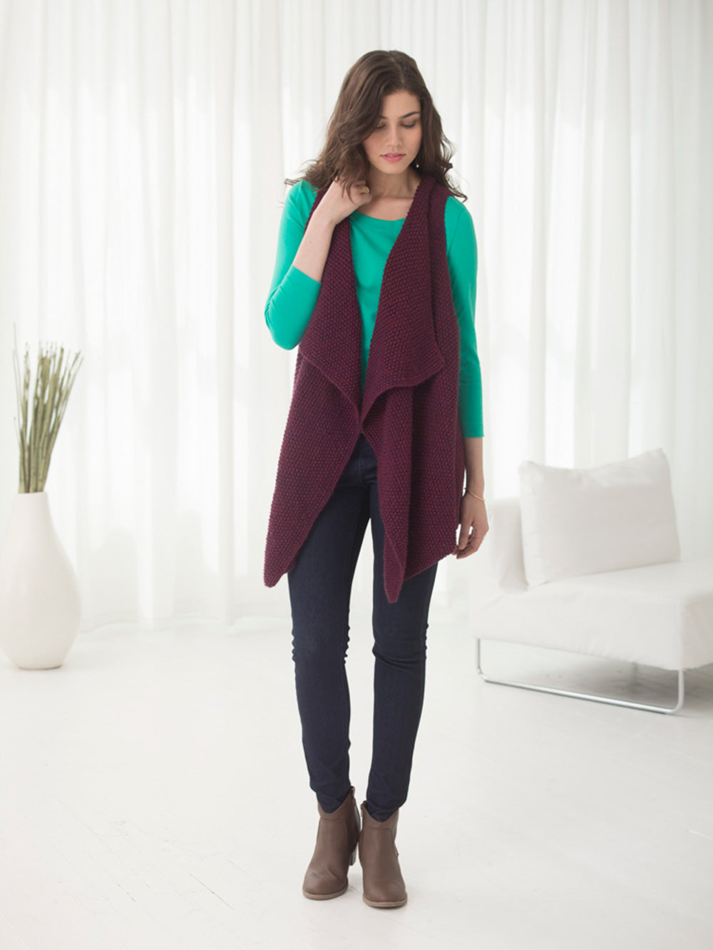 Smart Investment Vest (Knit) - Version 2 – Lion Brand Yarn