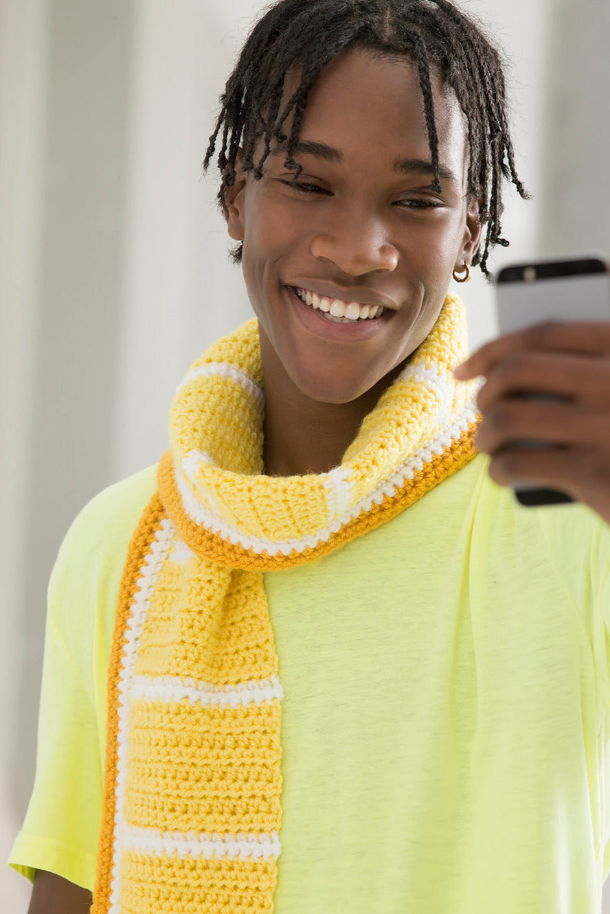 Lemon Scarf (Crochet) – Lion Brand Yarn