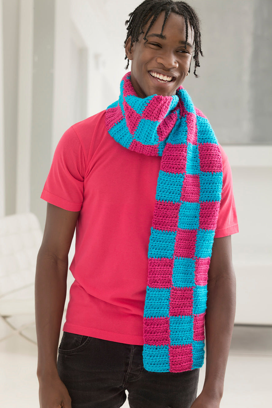 Raspberry Scarf (Crochet) – Lion Brand Yarn