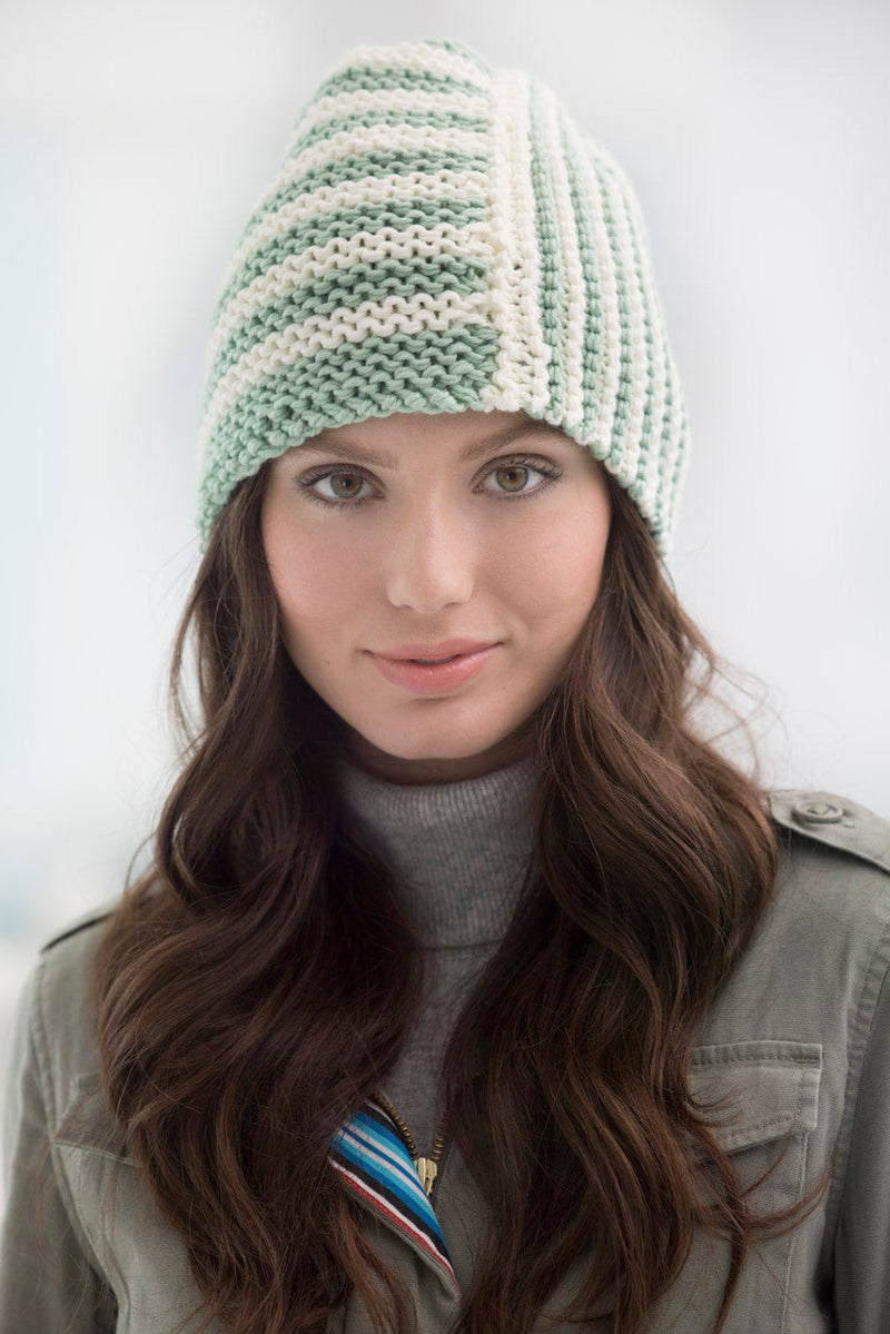 Loom Knit Two Stripe Hat - Version 2 – Lion Brand Yarn