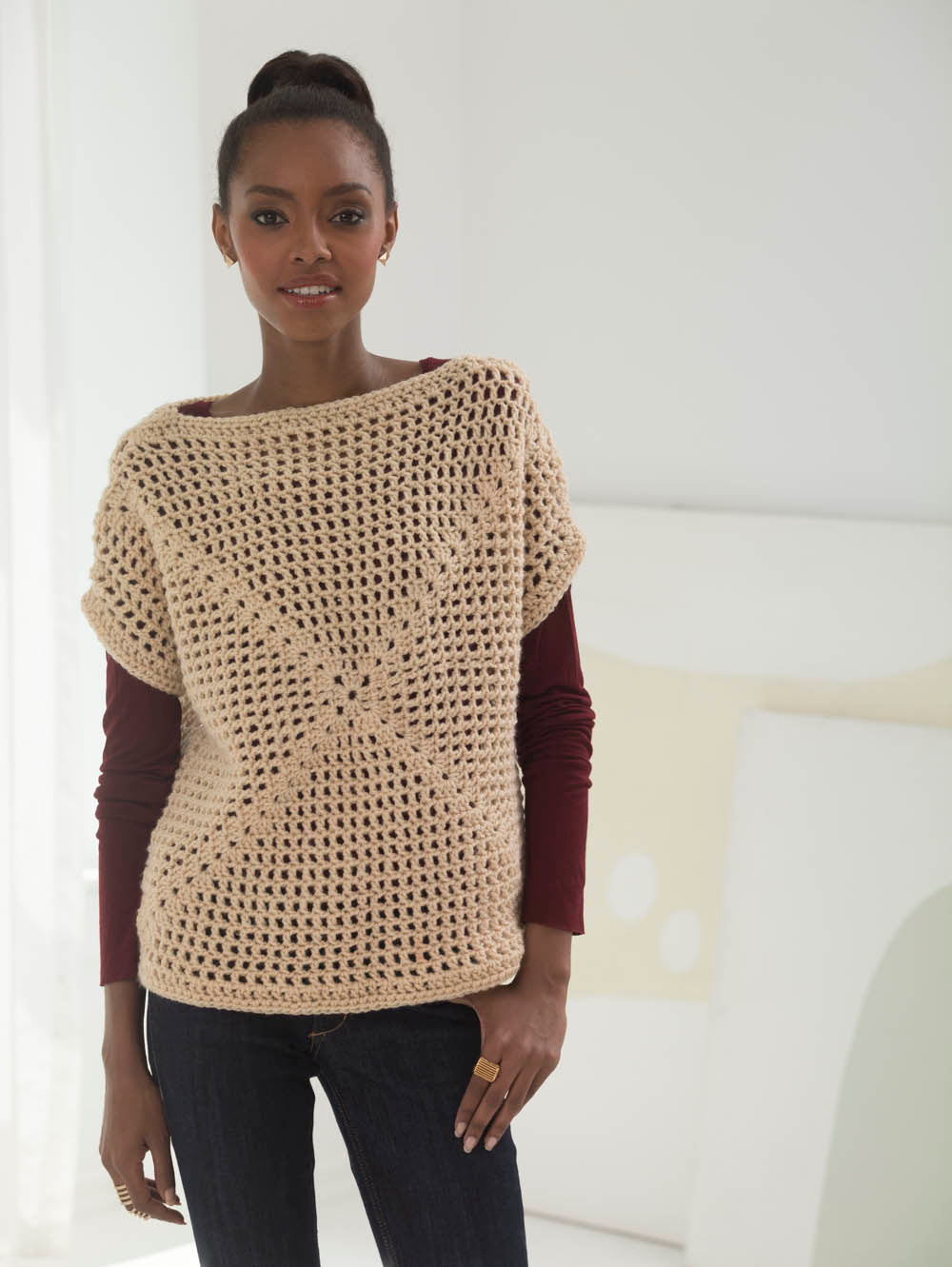 Filet Mesh Top (Crochet) – Lion Brand Yarn