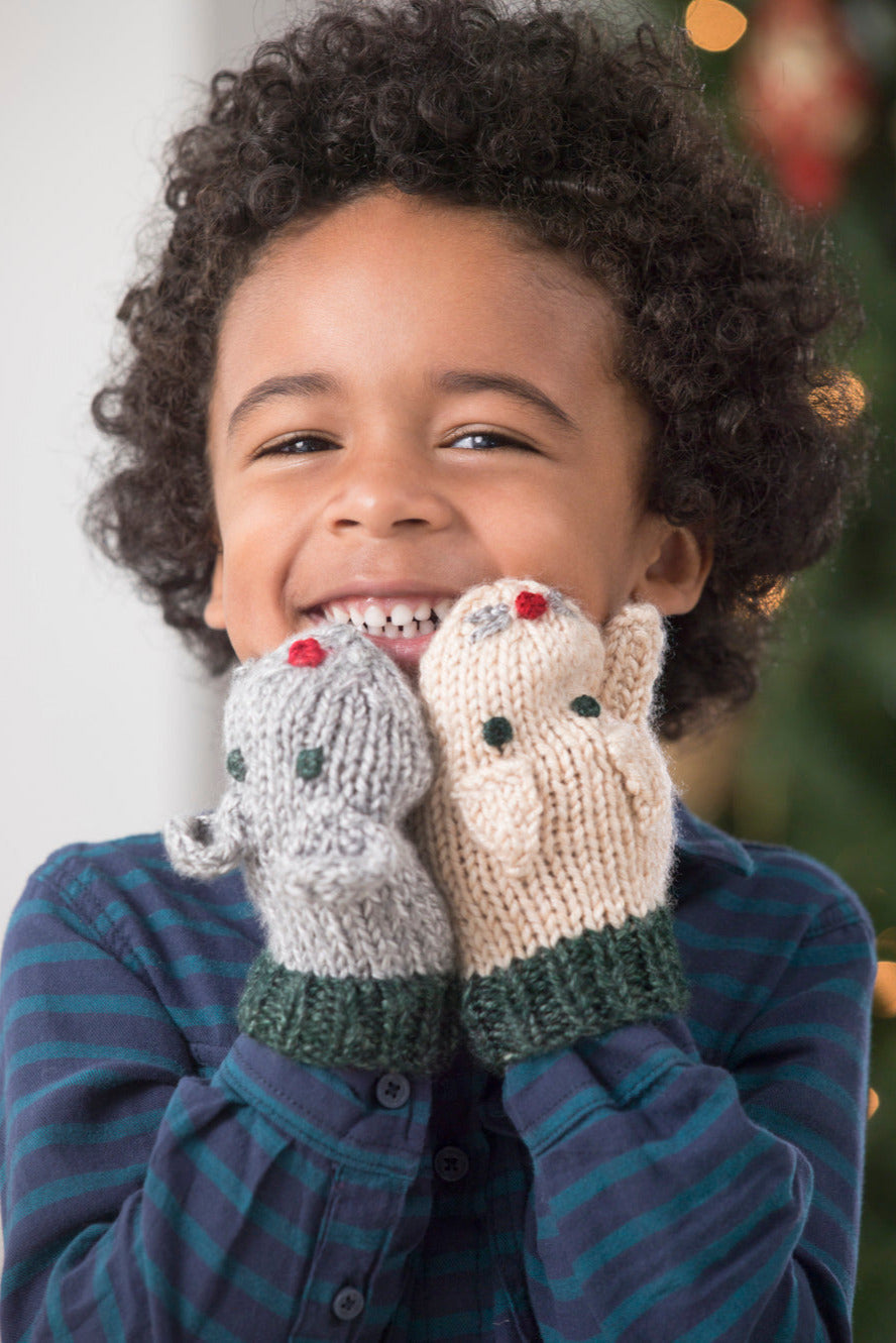 Cat And Mouse Mittens (Knit) - Version 2 – Lion Brand Yarn
