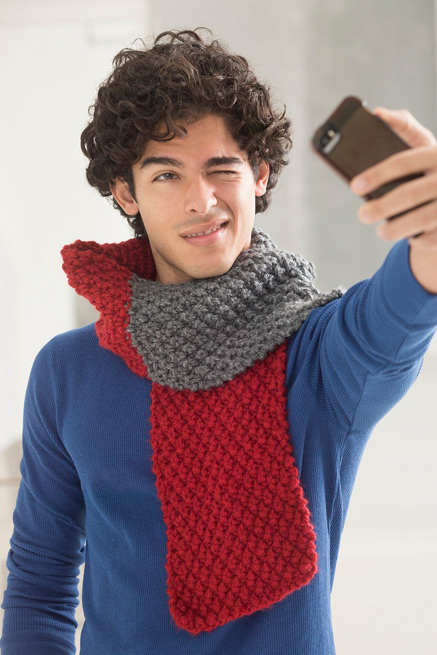 Yin Yang #Scarfie (Knit) – Lion Brand Yarn