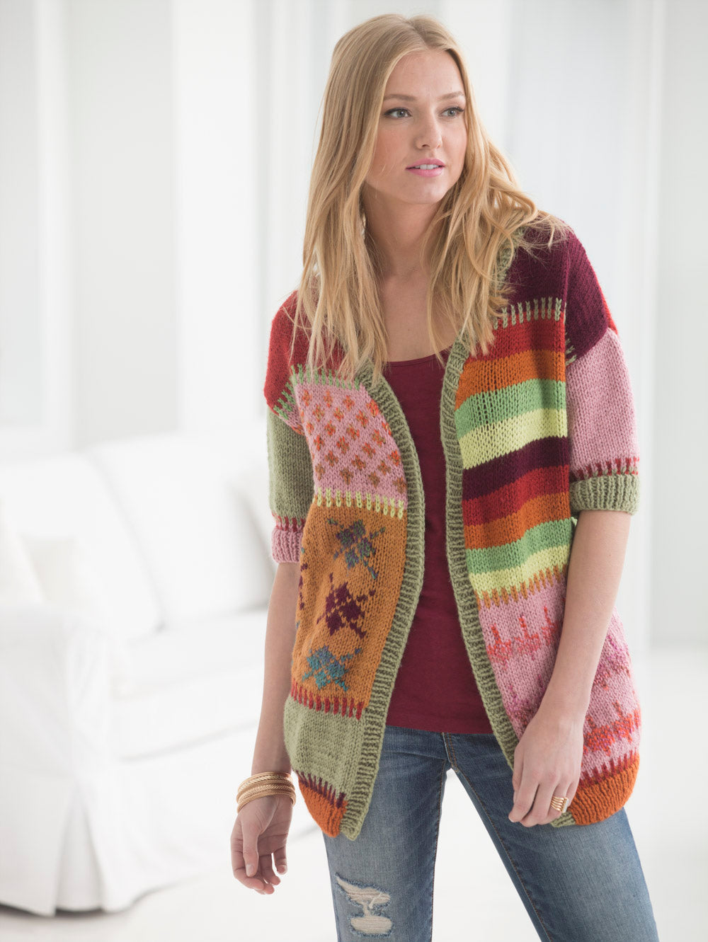 Cardigan of Many Colors (Knit) – Lion Brand Yarn