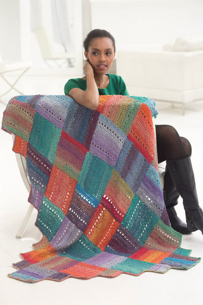 Diagonal Squares Afghan (Crochet) – Lion Brand Yarn