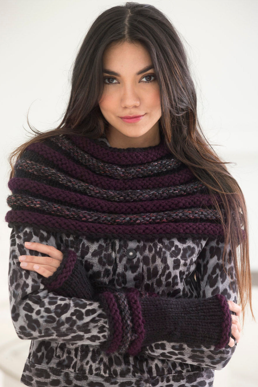 Rings Of Saturn Cowl And Wristers (Knit) – Lion Brand Yarn