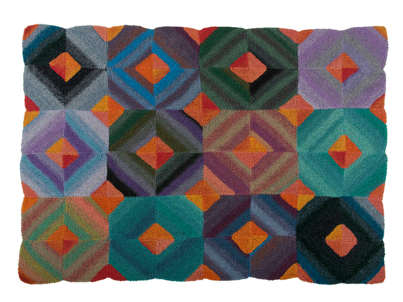 Sunset Diamonds Afghan (Knit) – Lion Brand Yarn