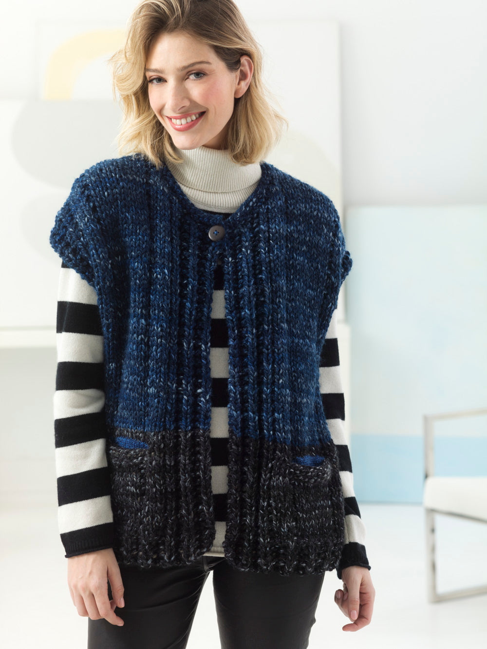 Ruana With Pockets (Knit) – Lion Brand Yarn