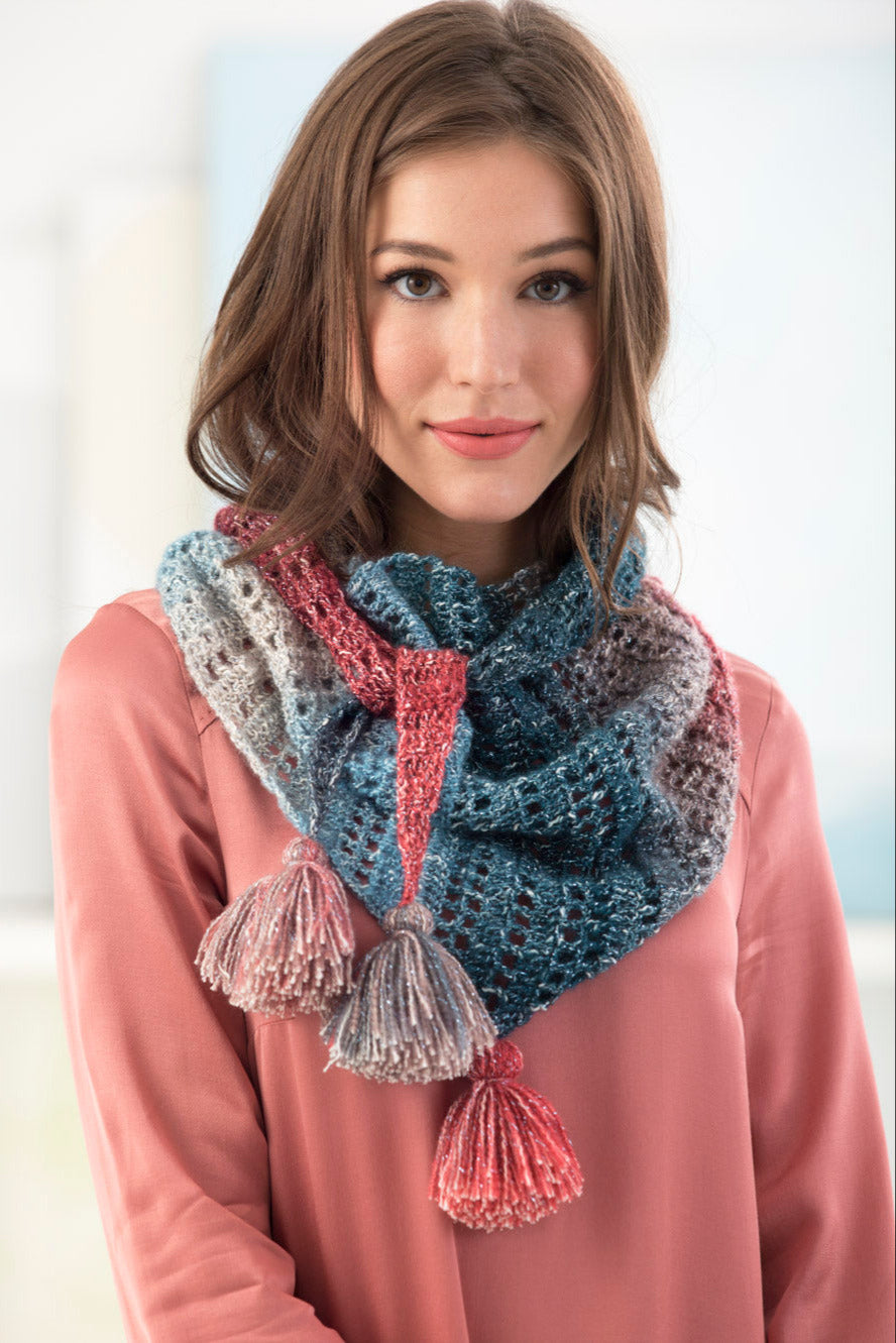 Tassel Shawl (Crochet) - Version 1 – Lion Brand Yarn