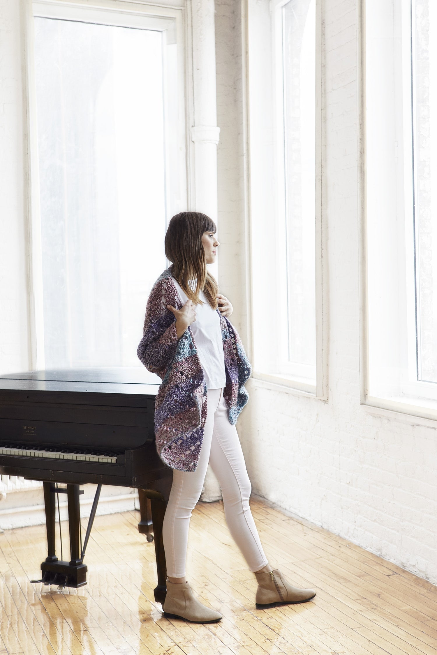 Diagonal Eyelet Shawl (Crochet) – Lion Brand Yarn