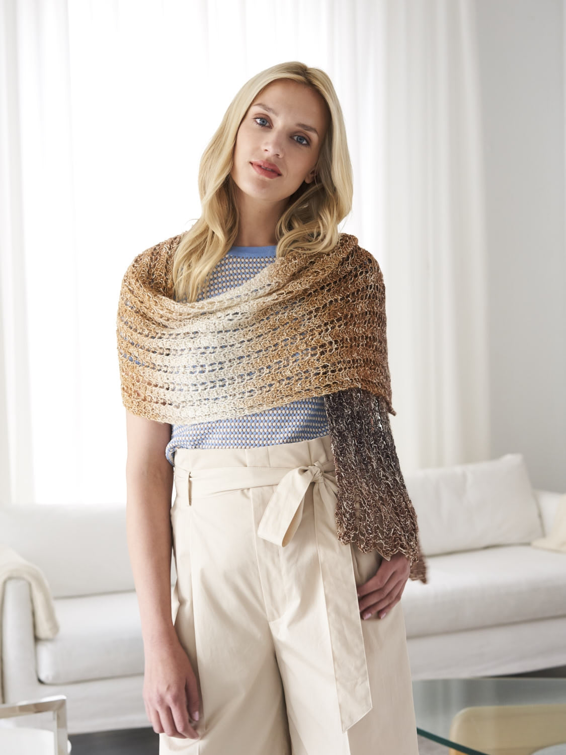 Breath of Glitter Shawl (Knit) - Version 2 – Lion Brand Yarn