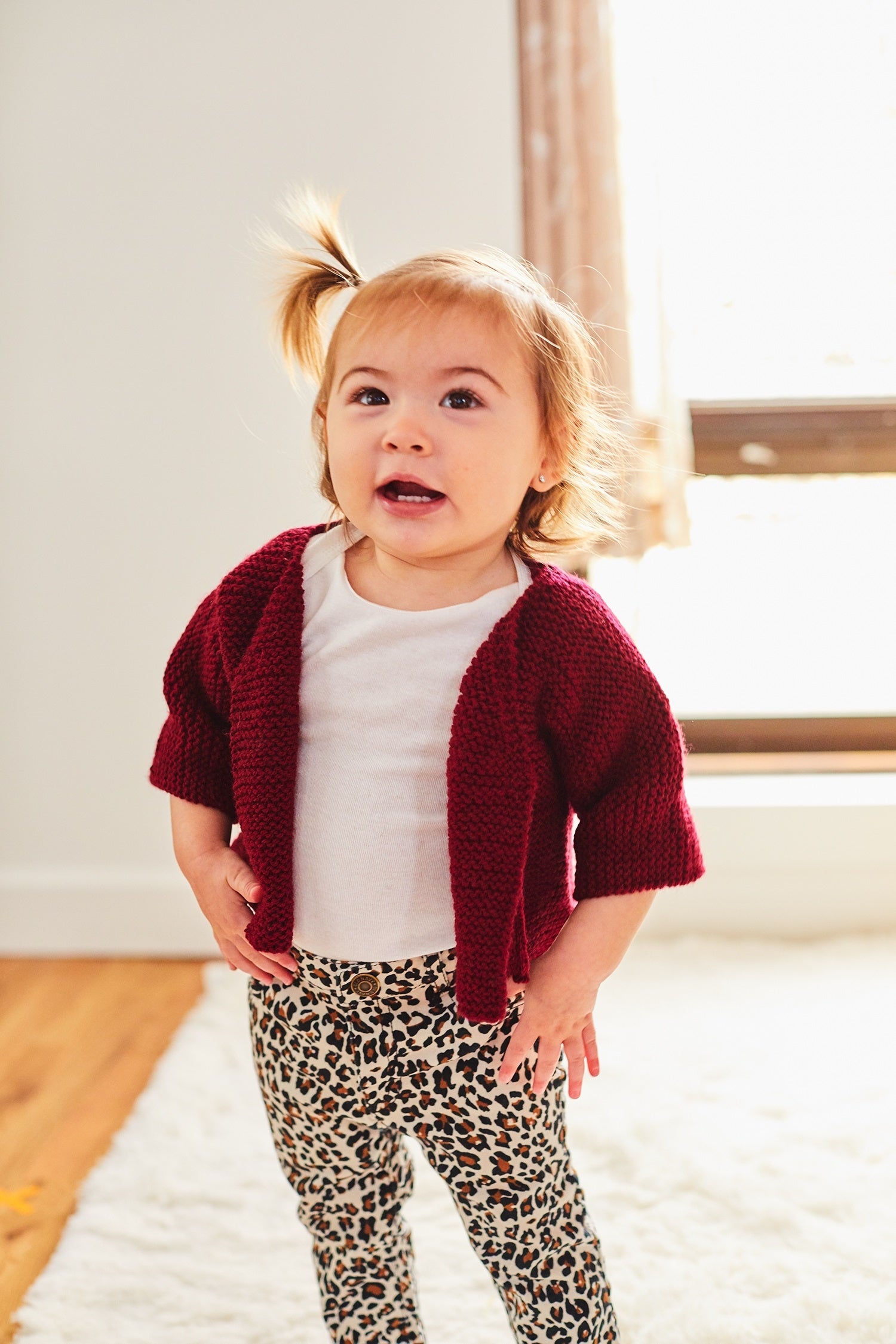 Chic Baby Cardi (Knit) – Lion Brand Yarn